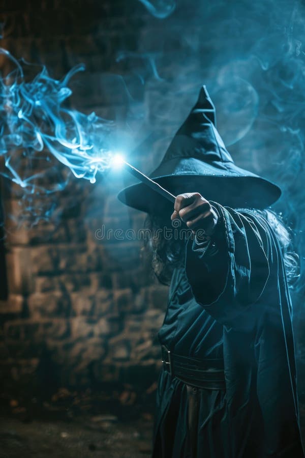 Wizard with Wand stock photo. Image of mythical, sorcery - 376063194