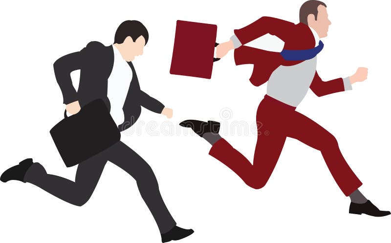 Person Dressed in Red and Black Run Rivals- Stock Vector - Illustration ...