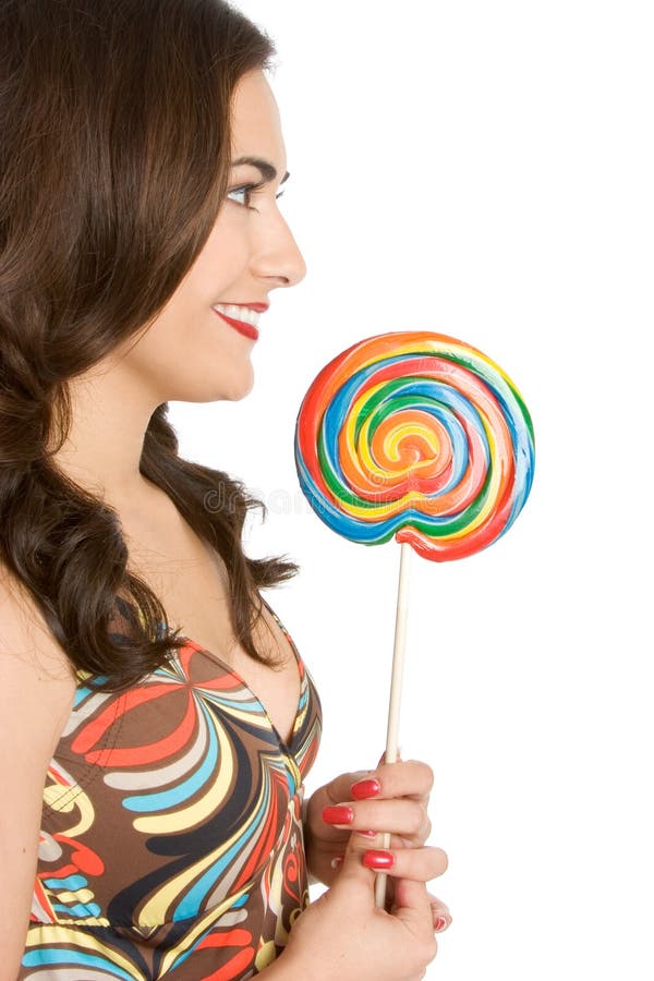 Person eating lollipop stock photo. Image of colorful - 4003578