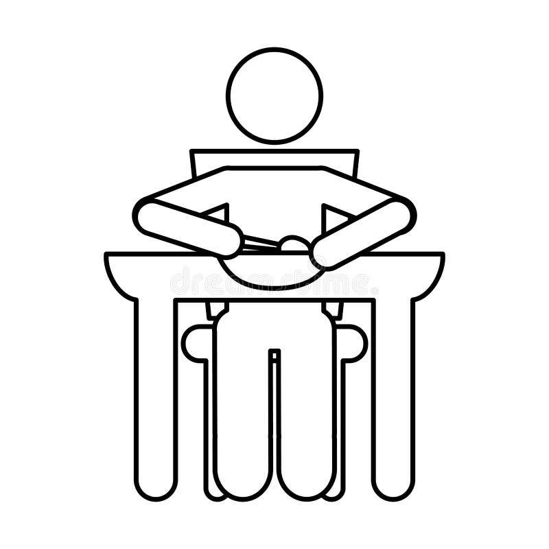 Person Eating Silhouette Icon Stock Vector - Illustration of human ...