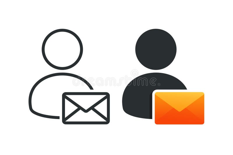 Person Email, Postman Icon. Illustration Vector Stock Vector ...