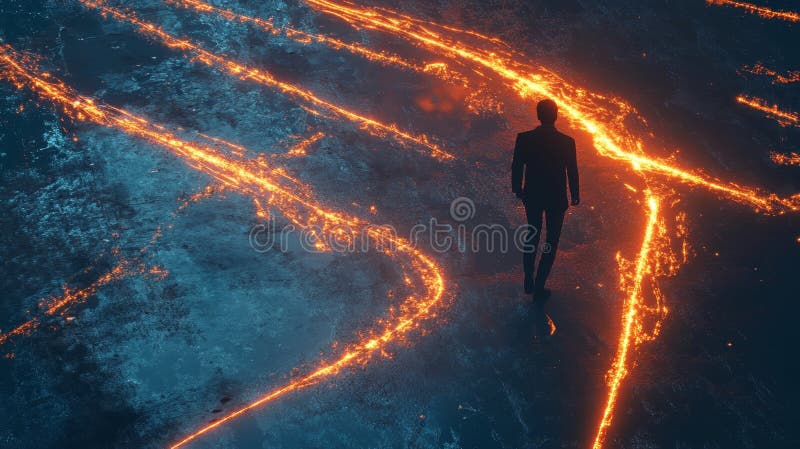 A Person Embarking on a Journey To the Future, Leaving the Past Behind ...