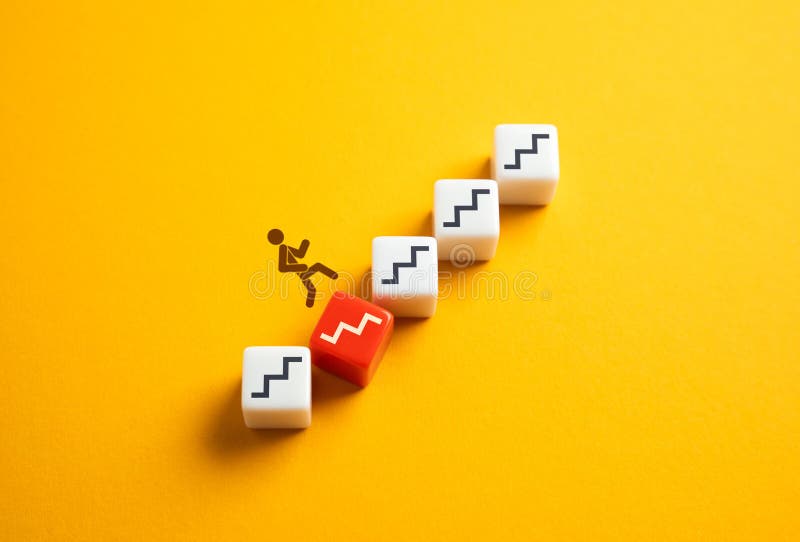 A Person Encounters a Problem when Climbing To a Goal Stock Image ...