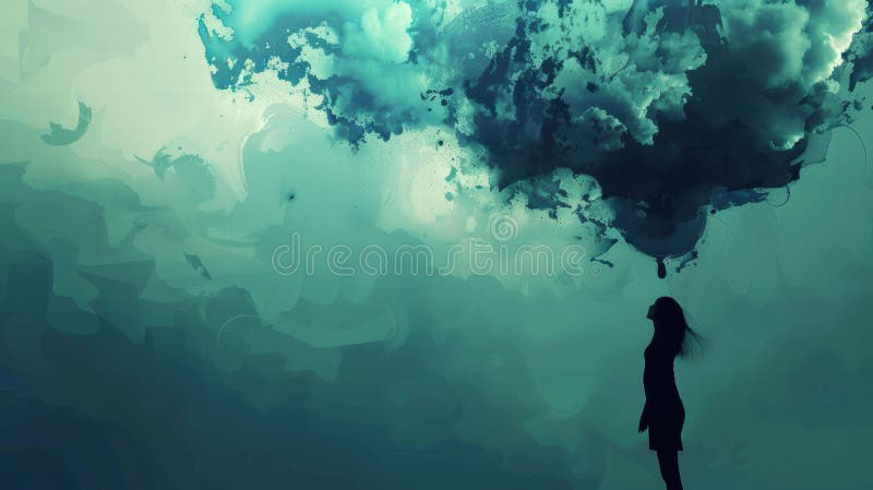 A Person Engaged in Abstract Thinking, Exploring Deep Thoughts and ...