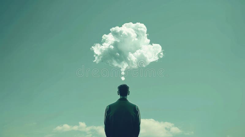 A Person Engaged in Abstract Thinking, Exploring Deep Thoughts and ...