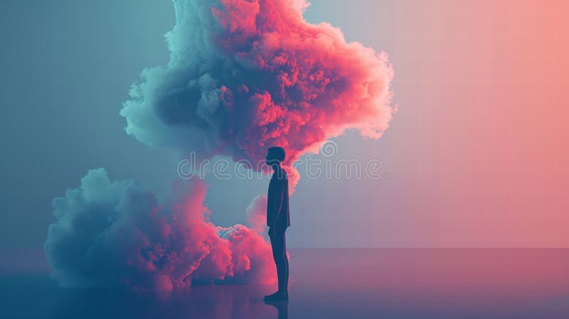 A Person Engaged in Abstract Thinking, Exploring Deep Thoughts and ...