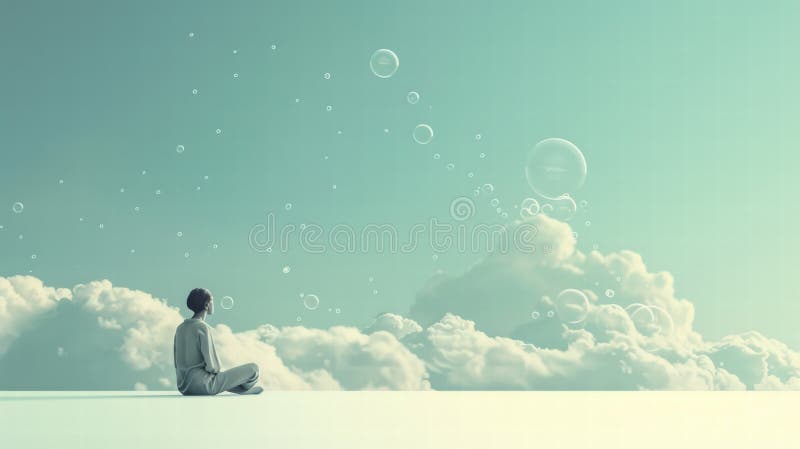 A Person Engaged in Abstract Thinking, Exploring Deep Thoughts and ...