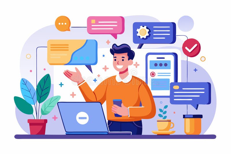 A Person Engages in Customizable Tech Talks while Interacting with ...