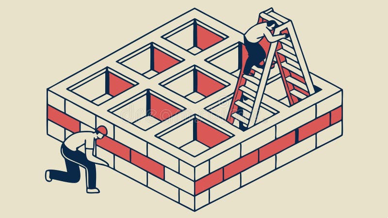Person Escaping Maze with Ladder, Problem Solving Challenge, Vector ...