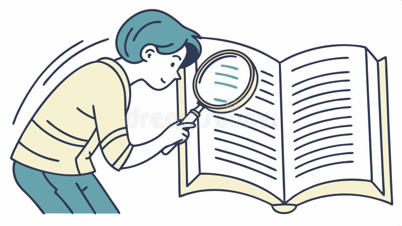 Person Examining Book with Magnifying Glass, Research Study Knowledge ...