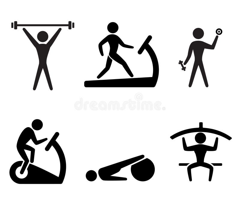 Person Exercise in Gym Vector Stock Vector - Illustration of body ...