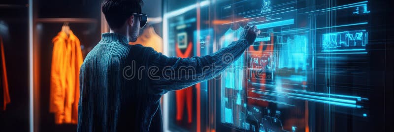 Person Experiences Augmented Reality Shopping Interactive Digital ...