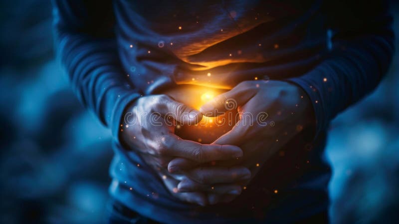 A Person is Experiencing Sharp Pain in the Abdominal Area, Indicating ...