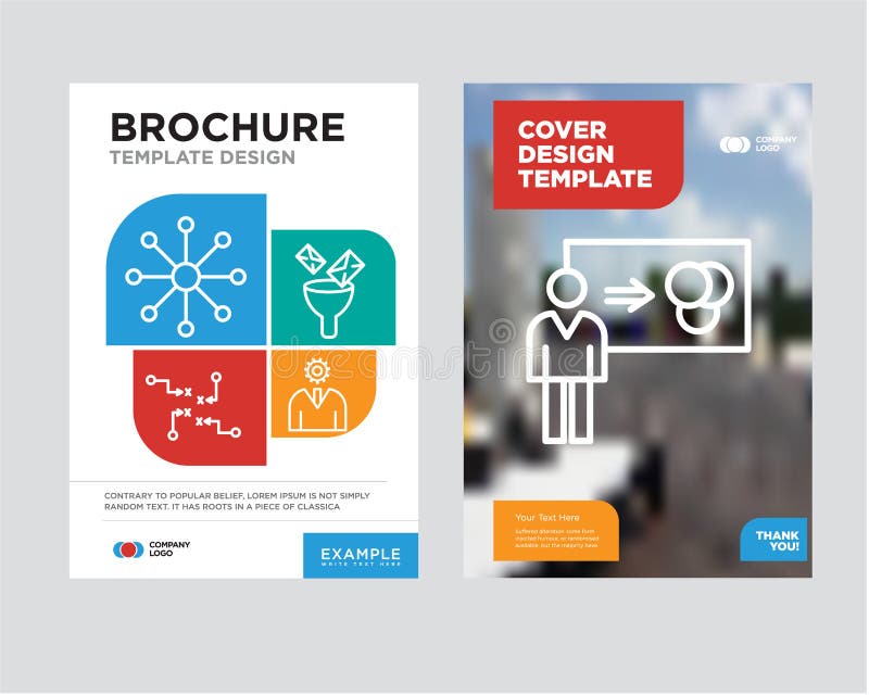 Person Explaining Data Brochure Flyer Design Template Stock ...