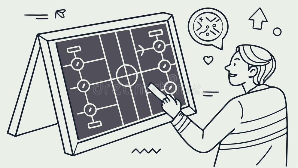 Person Explaining Diagram on Whiteboard Illustration Vector Design ...