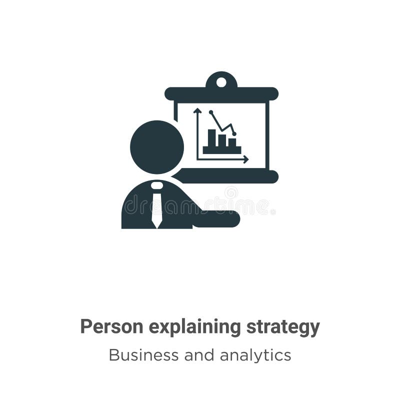 Person Explaining Data Icon in Filled, Thin Line, Outline and Stroke ...