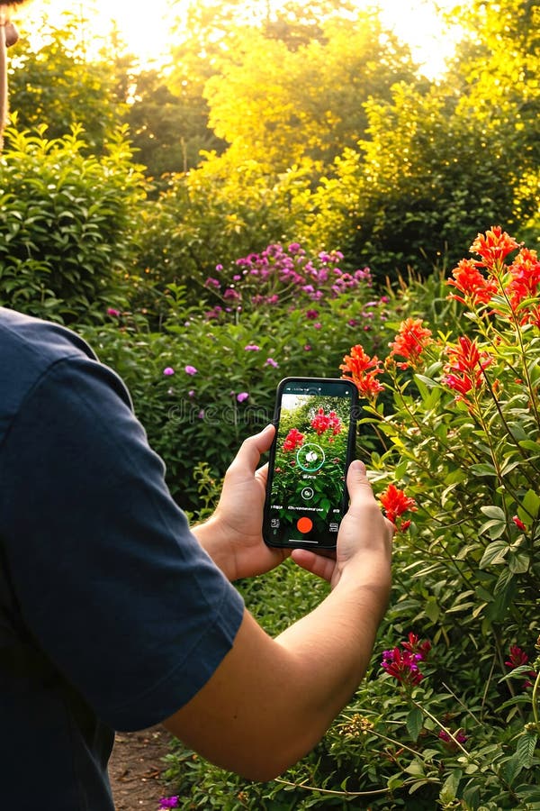 Augmented Reality Plant Identification Stock Illustration ...