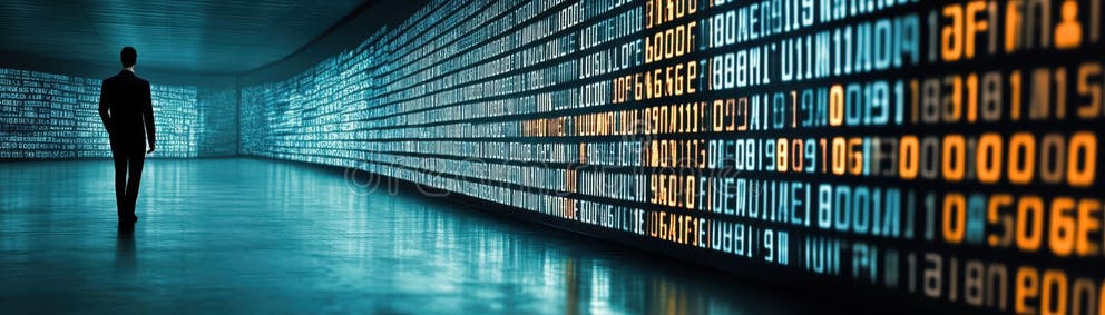 Person Exploring Insights from an Immersive Data Wall Visualization ...