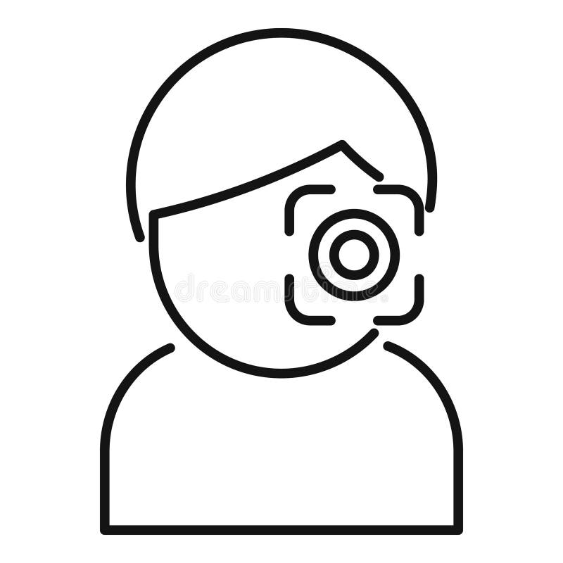 Person Face Recognition System Scanning Icon Stock Illustration ...