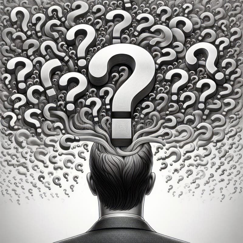 Person Facing Difficult Decisions Stock Illustration - Illustration of ...