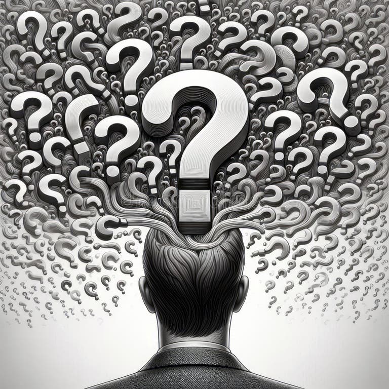 Person Facing Difficult Decisions Stock Illustration - Illustration of ...