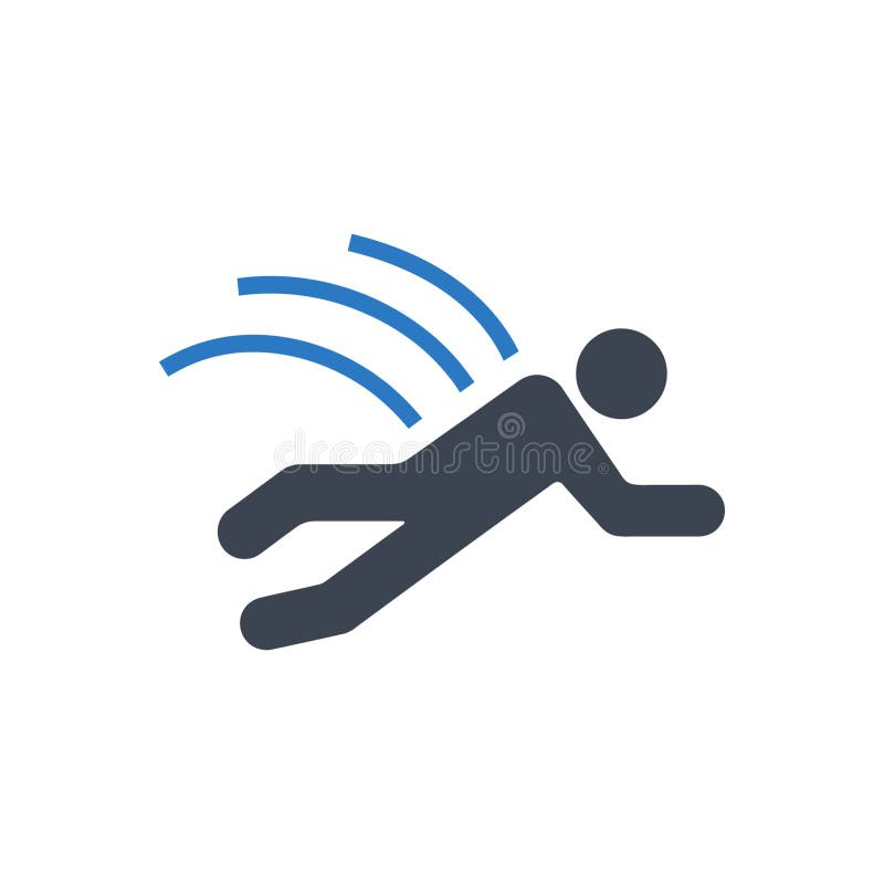 Person Falling Down Icon stock vector. Illustration of hazard - 347808396