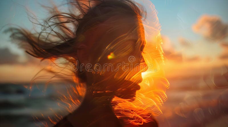 A Person Features Distorted As If Viewed through a Heat Haze Embodying ...