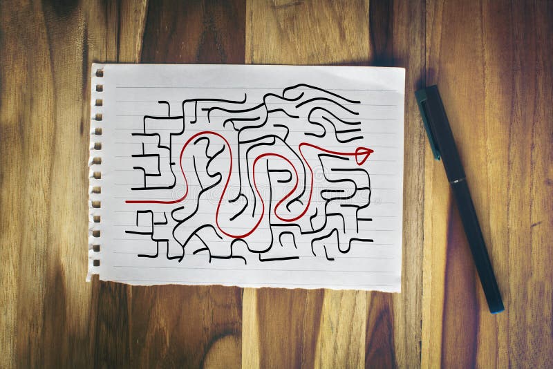 Person find a way stock image. Image of people, labyrinth - 100615411