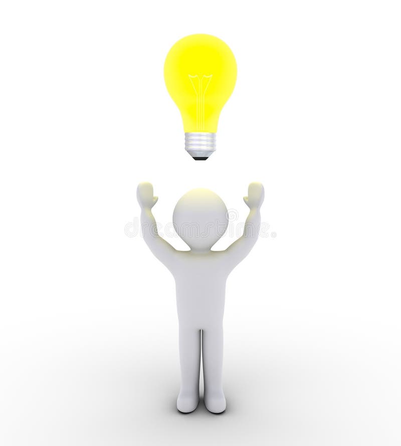 Person finds the answer stock illustration. Illustration of shine ...