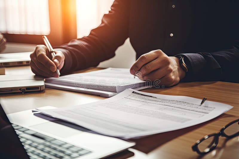 Person, Finishing Up Project and Submitting Final Files To Client Stock ...