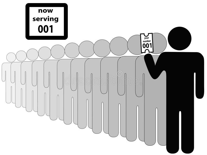 First Person In Line Clipart Black