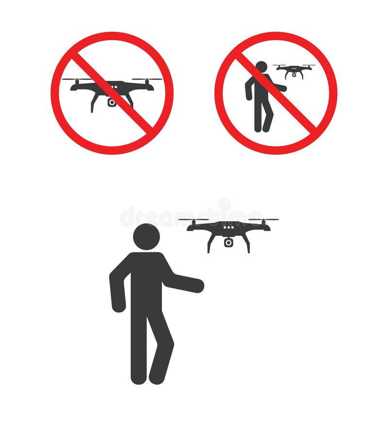 Person with fly drone icon stock vector. Illustration of vector - 330522974