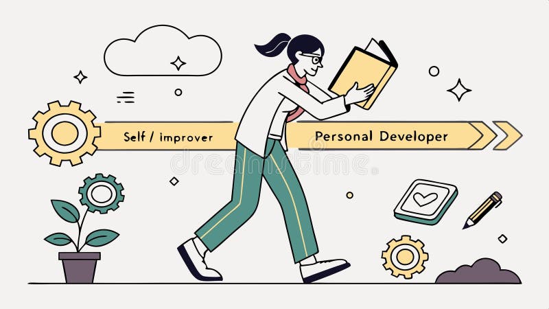 Person Focused on Self,improvement Skills Development Illustration ...