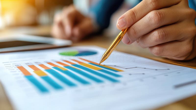 A Person is Focused on Writing with a Pencil on a Sheet of Paper ...