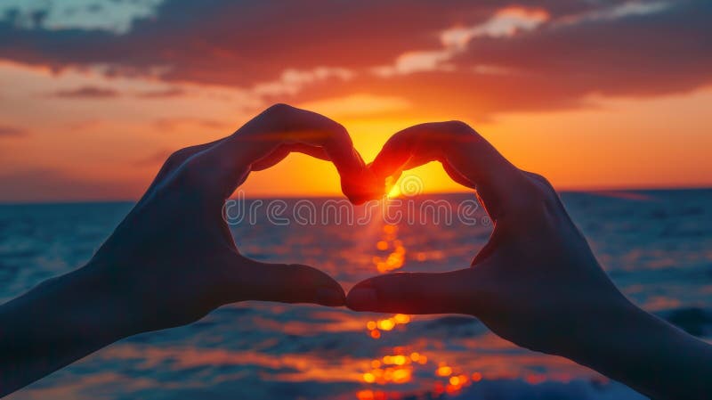 Person Making Heart Shape with Hands Stock Illustration - Illustration ...