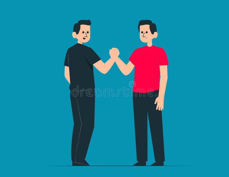 Person Friendly Handshake. Vector Illustration Concept Stock Vector ...
