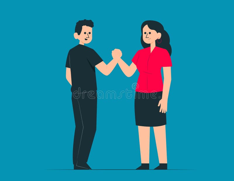 Person Friendly Handshake. Vector Illustration Concept Stock Vector ...