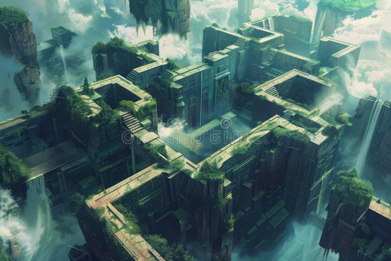 Person in Front of a Complex Maze Reflecting Difficult Life Paths ...