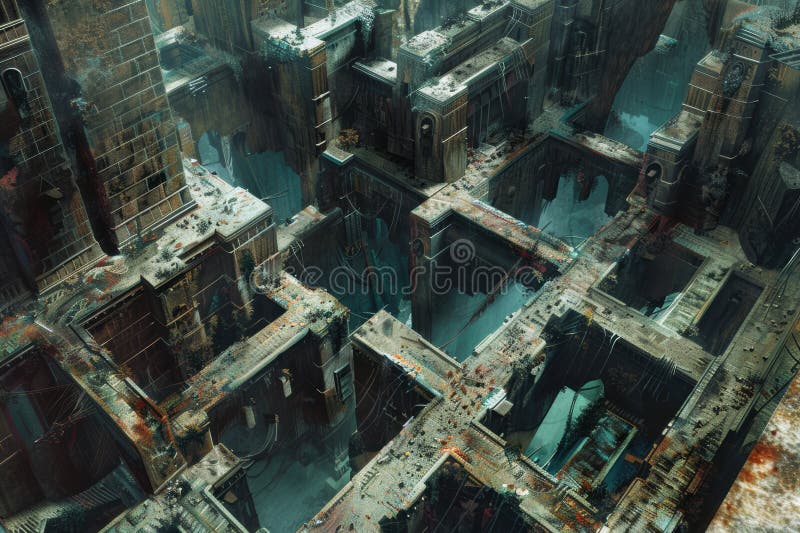 Person in Front of a Complex Maze Reflecting Difficult Life Paths ...