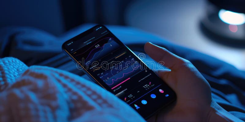 Advanced Sleep Monitoring Technology with Futuristic Data Visualization ...