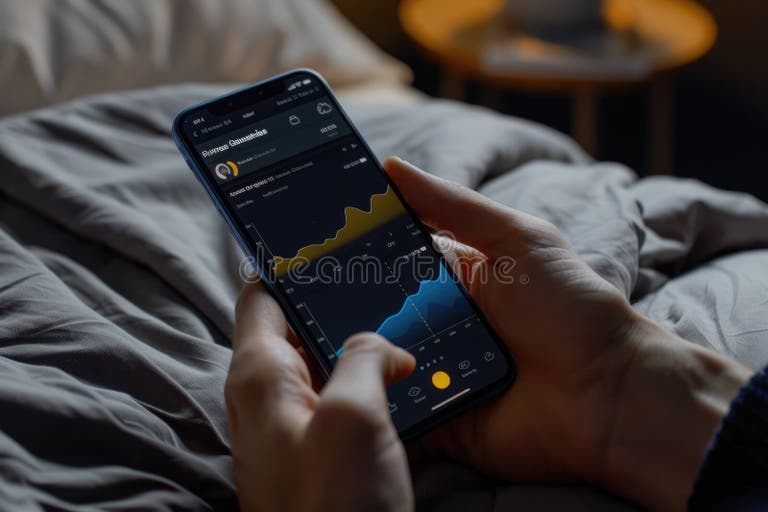 Advanced Sleep Monitoring Technology with Futuristic Data Visualization ...