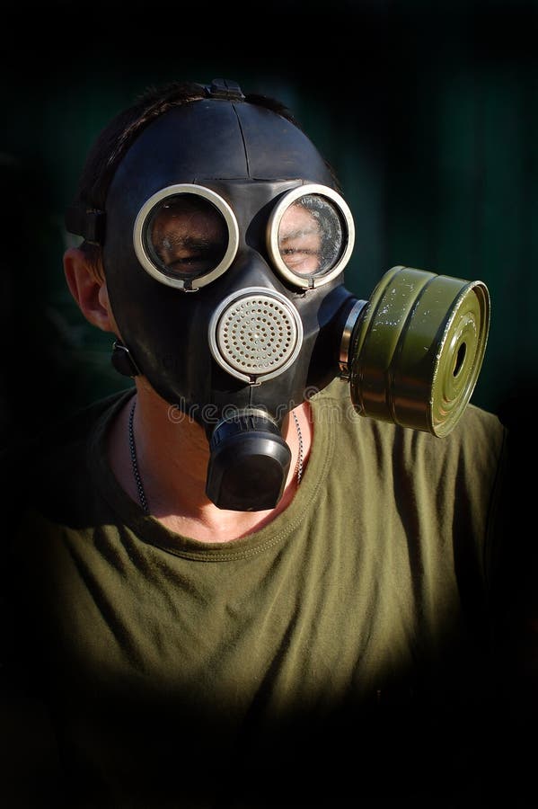 Person in gas mask stock image. Image of radiation, chernobyl - 10336501