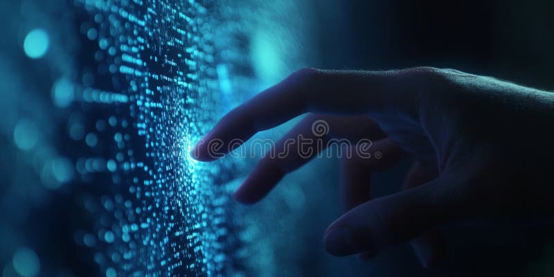 Person Carefully Touching Touchscreen Display Their Finger Stock Photos ...