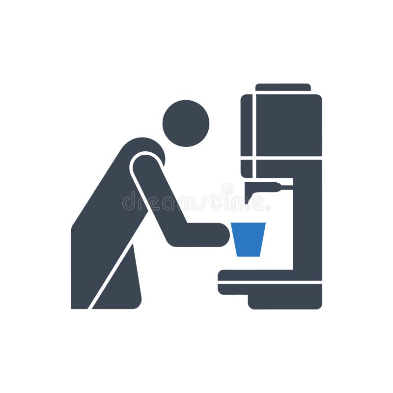 Person Getting Water Refill Icon Stock Vector - Illustration of icon ...
