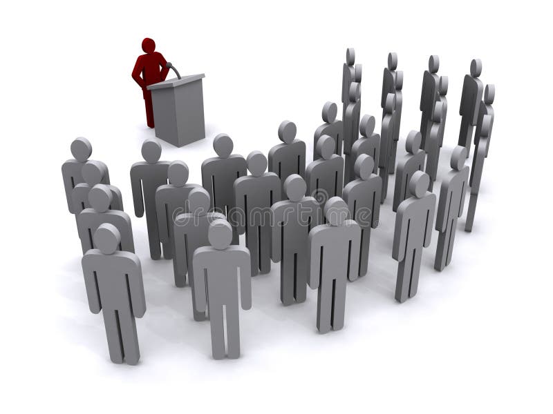 Person giving lecture stock illustration. Illustration of education ...