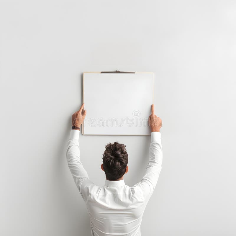 Person Giving a Presentation on a White Background Stock Illustration ...