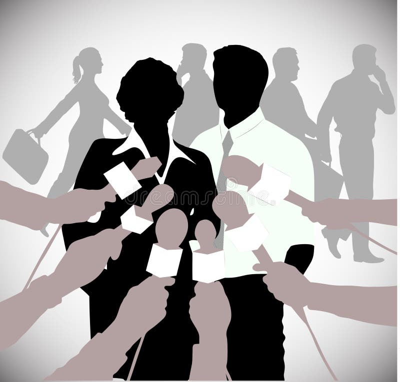 Person giving to interview stock illustration. Illustration of ...