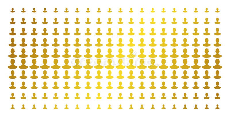 Person Gold Halftone Array stock vector. Illustration of matrix - 120349340