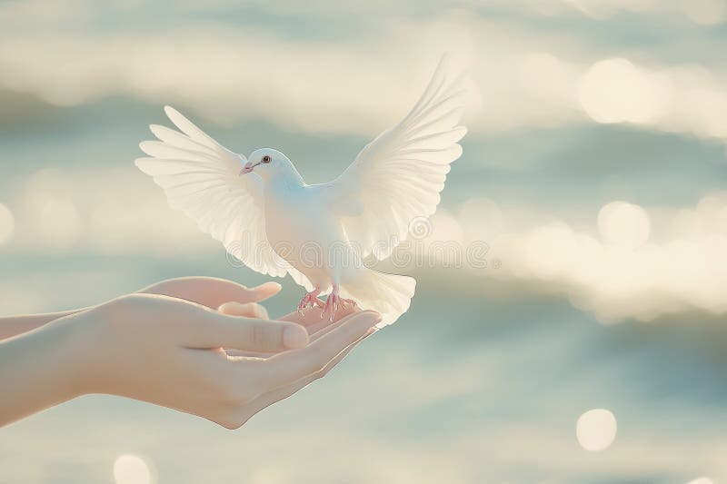 A Person is Grasping a White Dove, Which Represents Peace, and is Made ...