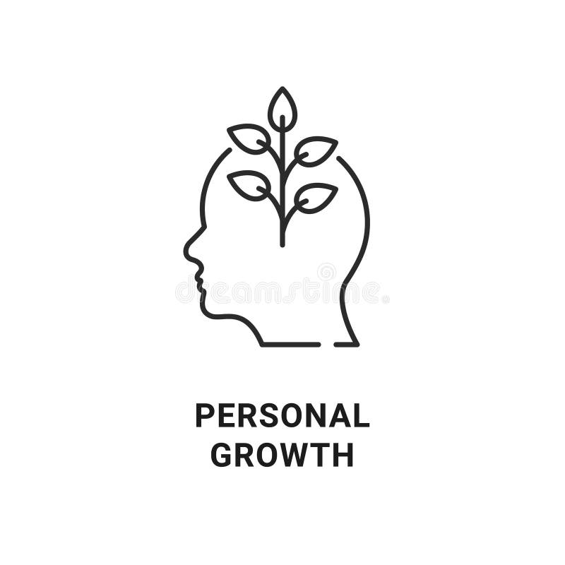 Person Growth Icon. Mindset Development Professional Learning Concept ...